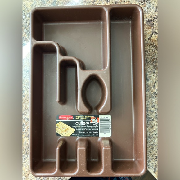 Rubbermaid | Kitchen | Vtg 986 Rubbermaid Chocolate Brown Utensil Tray ...